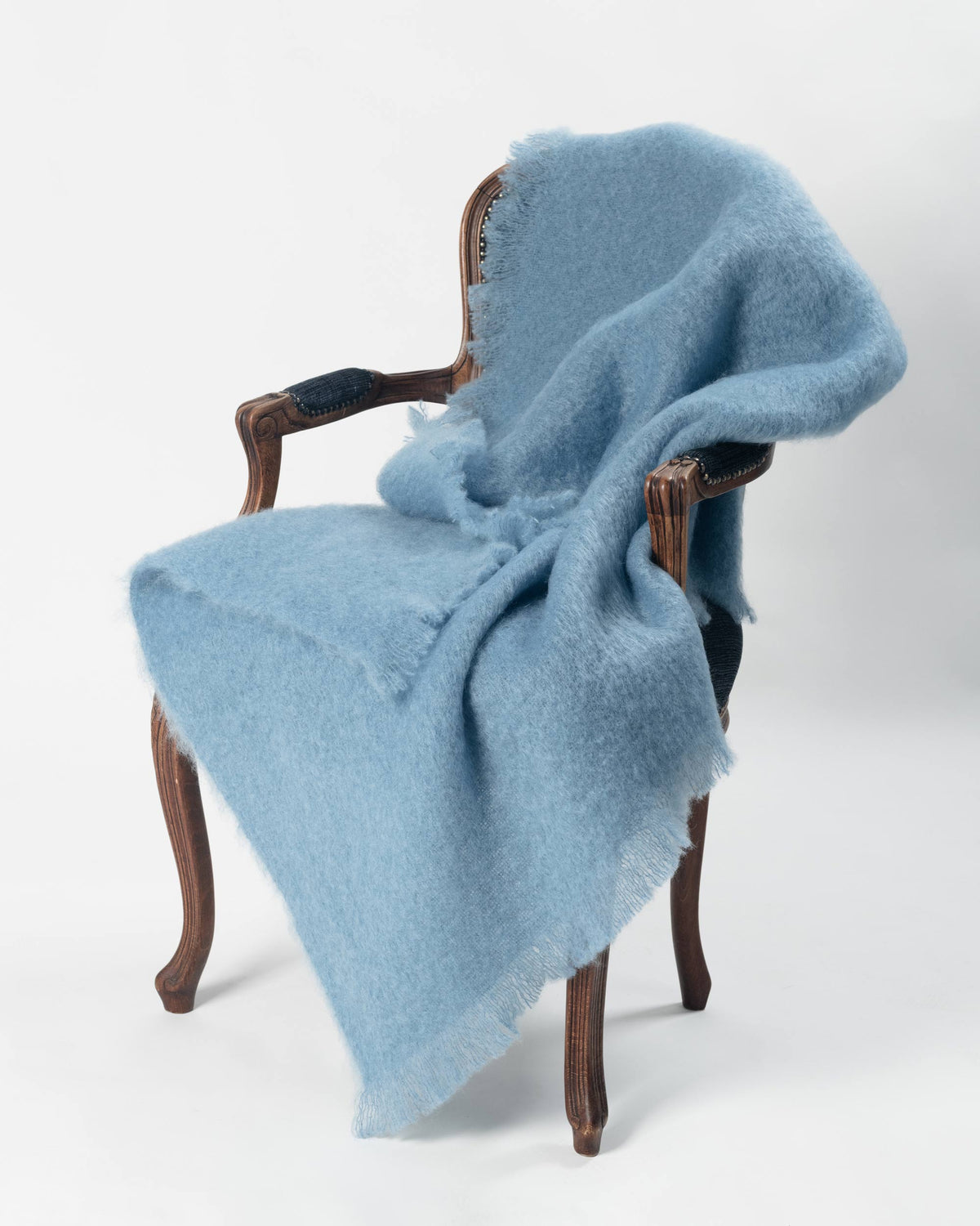 Denim Mohair Throw NZ | Light Blue Mohair Knee — Gorgeous Creatures