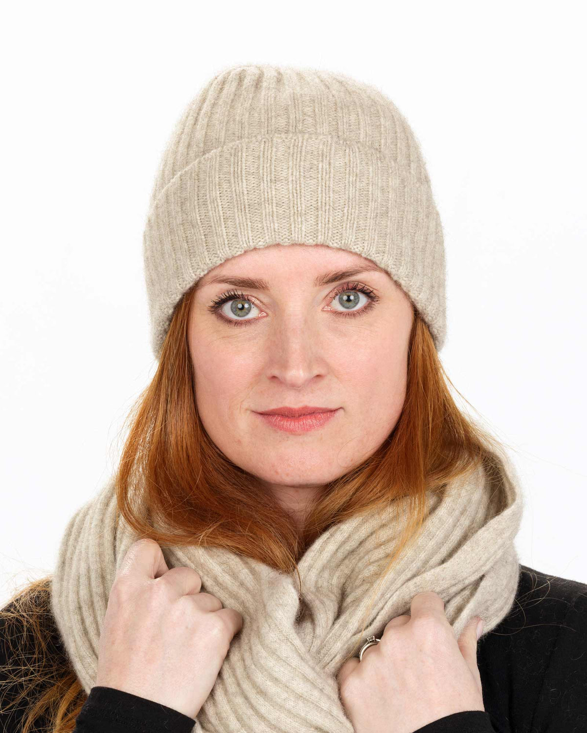 NX480 Natural Beige Rib Beanie | Possum Merino Beanie Hat — Gorgeous ...