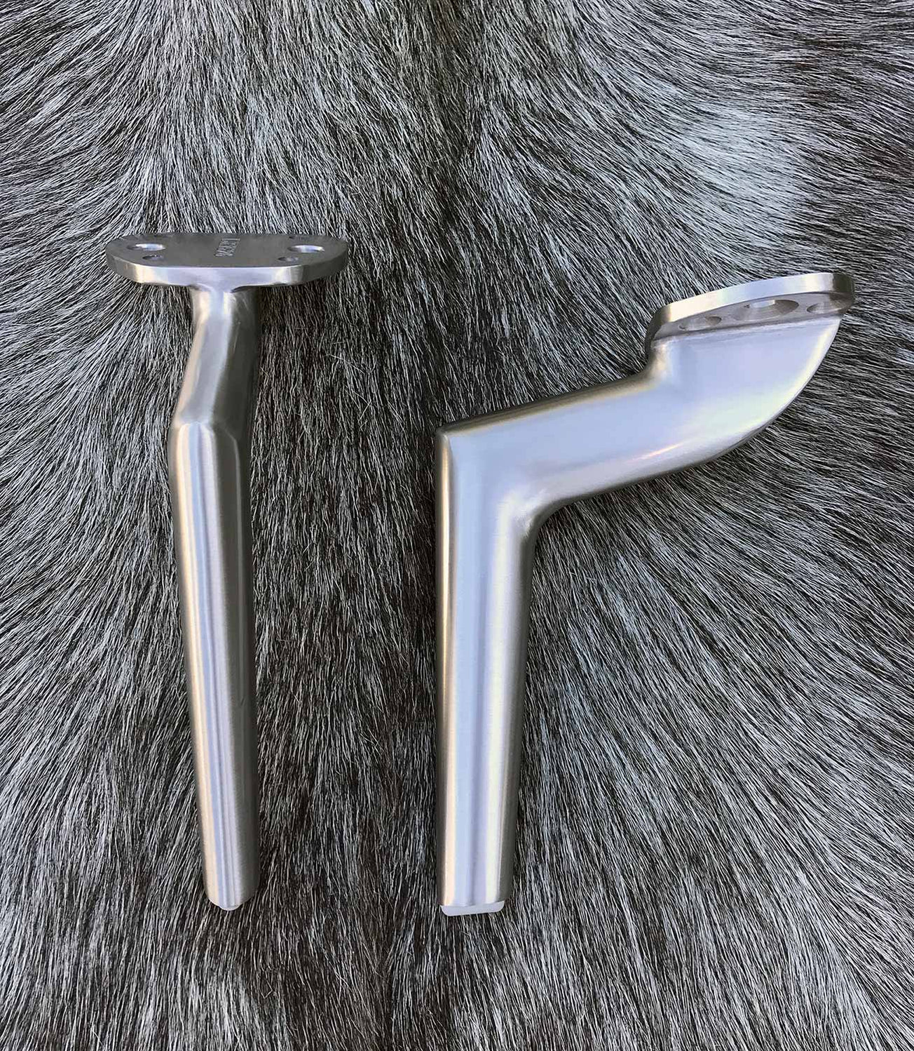 Stefano Metal Furniture Leg 18cm Brushed Aluminium — Gorgeous Creatures