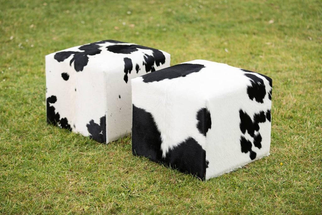 Square Cowhide Coffee Table Ottomans NZ — Gorgeous Creatures