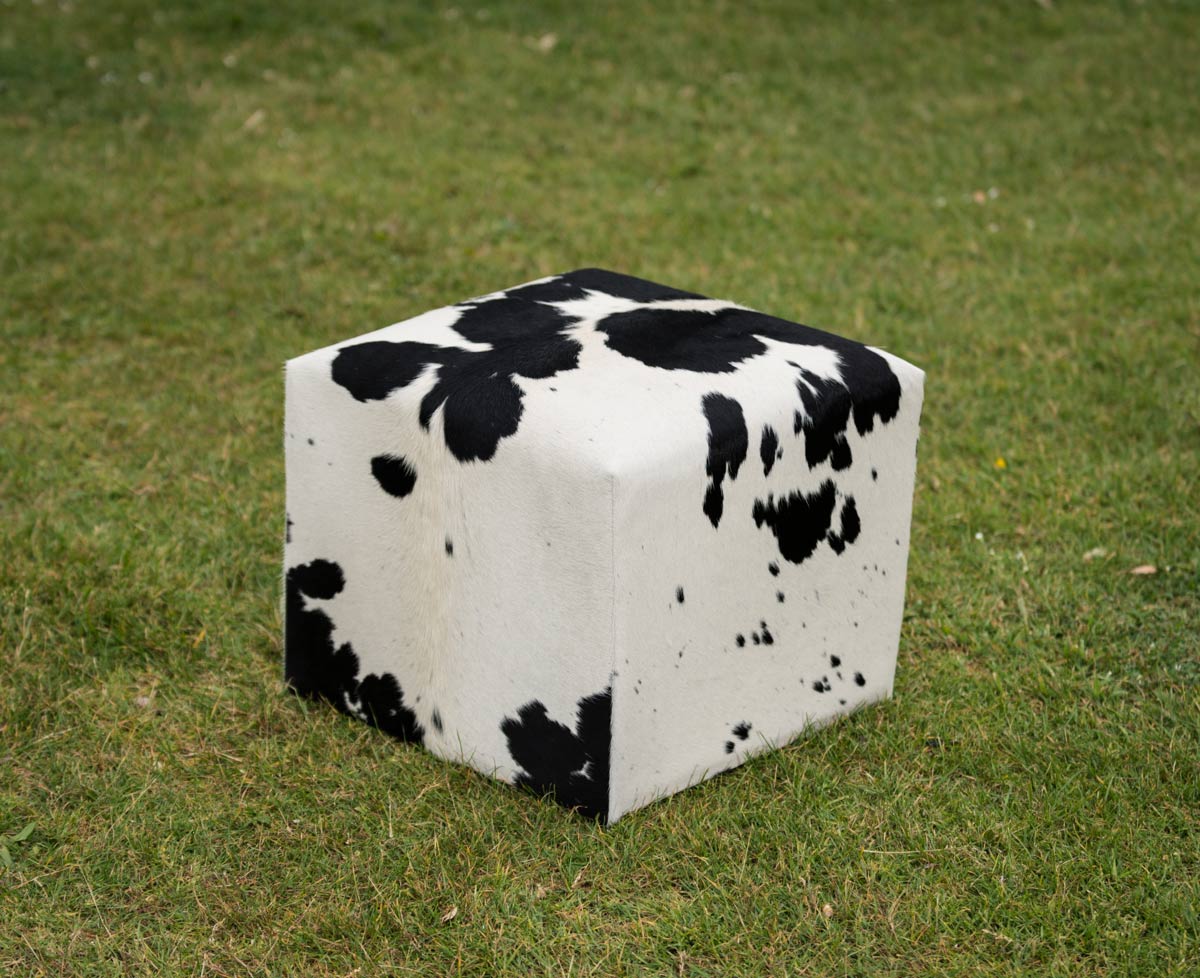 Cowhide Cube Stool | Cowhide Footstool NZ #6 — Gorgeous Creatures