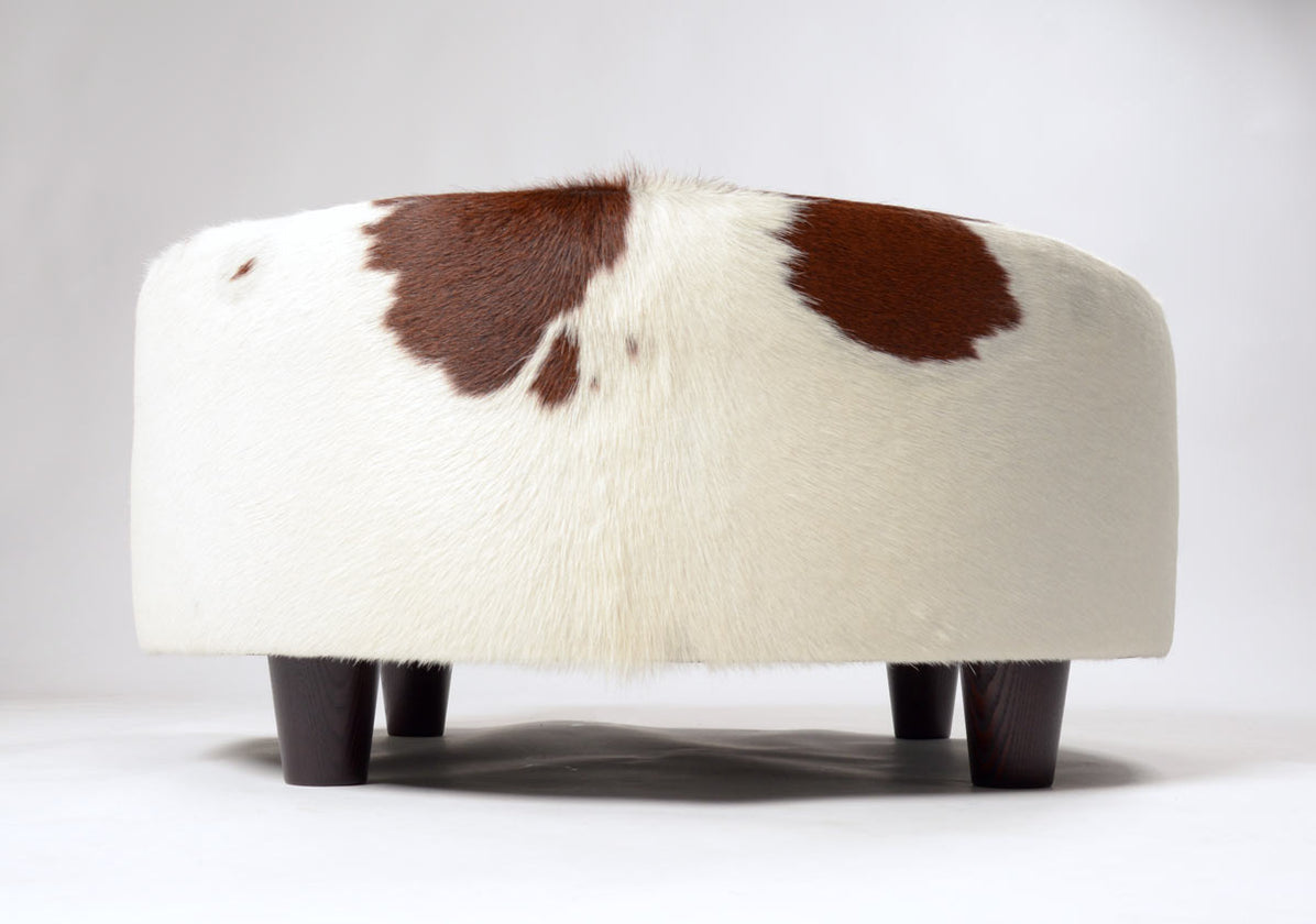 Deep Round Cowhide Ottoman NZ — Gorgeous Creatures