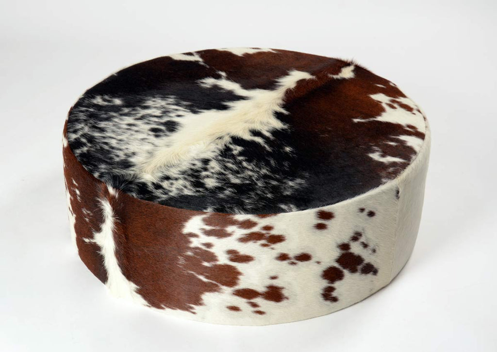 Round Cowhide Ottoman Coffee Tables — Gorgeous Creatures