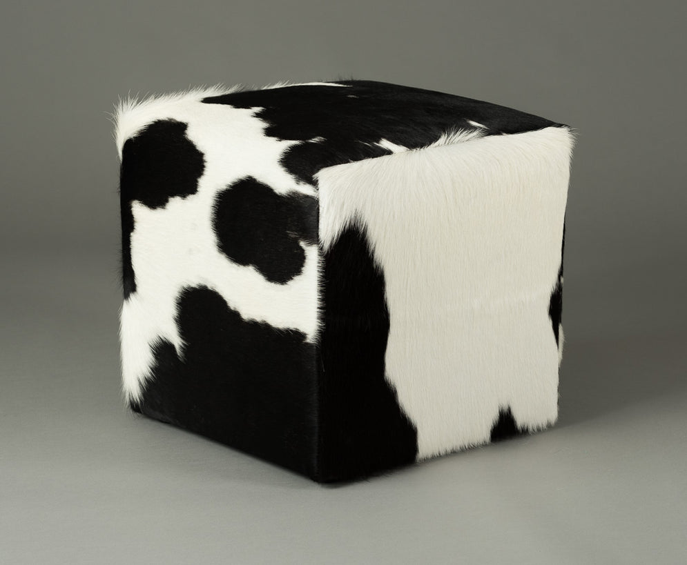 Cowhide Cube Stool | Cowhide Footstool USA — Gorgeous Creatures