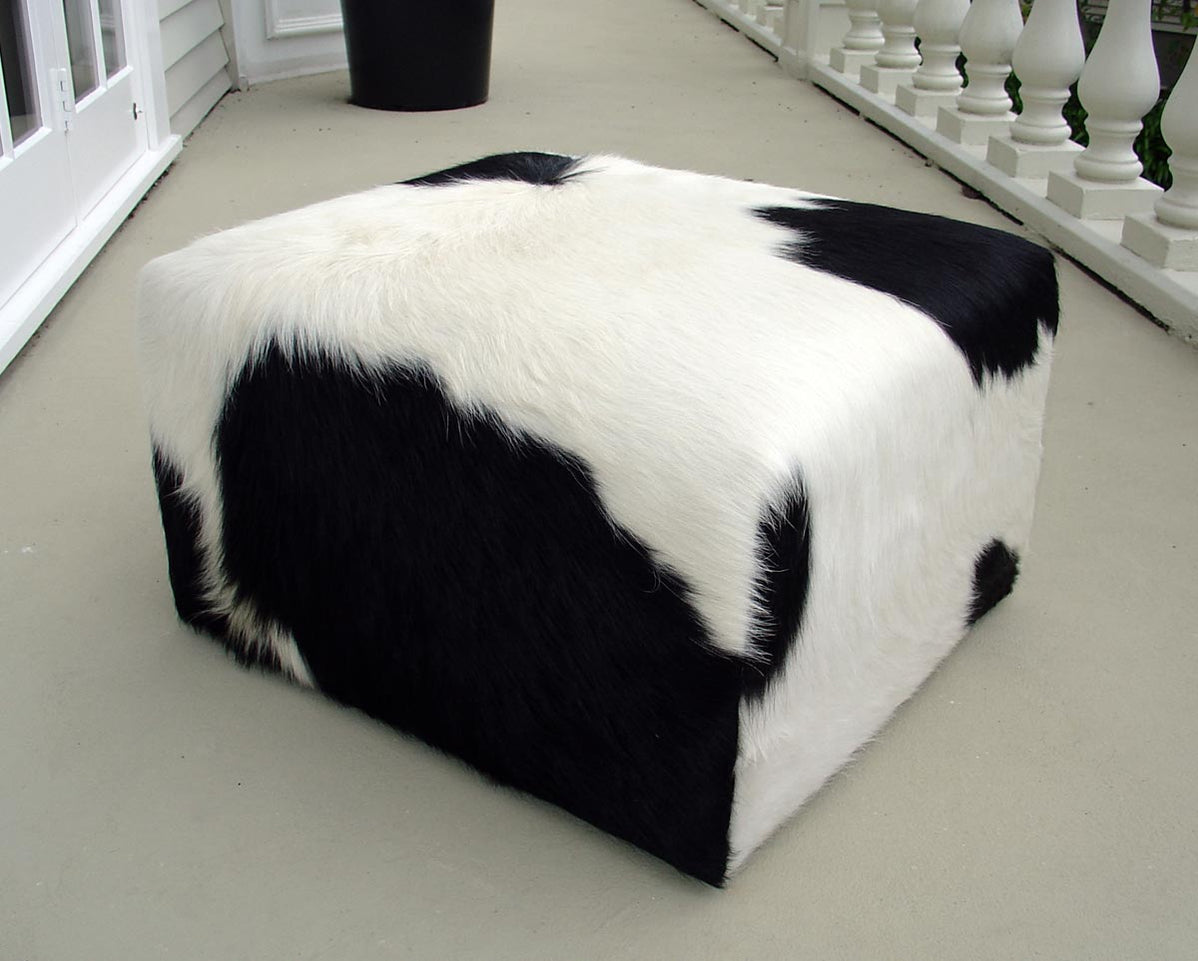 Square Cowhide Coffee Table Ottomans NZ — Gorgeous Creatures