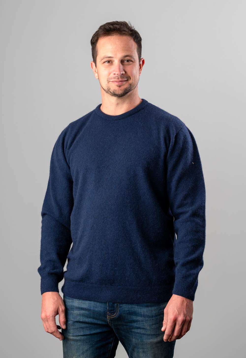 Navy Blue Possum Merino Wool Crew Sweater — Gorgeous Creatures