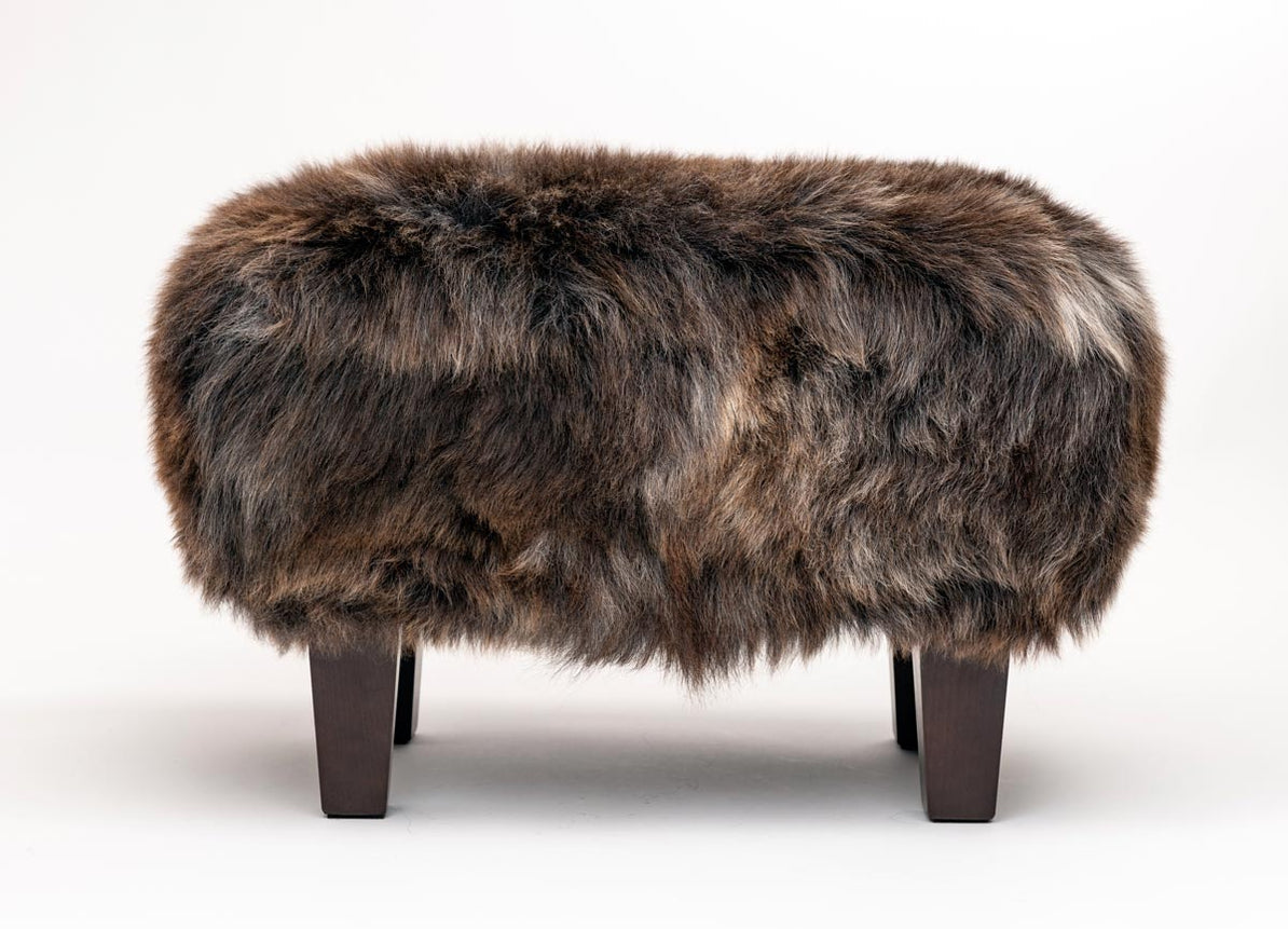 Sheepskin Footstool | Lamb Footstool | Sheep Wool Ottoman — Gorgeous ...