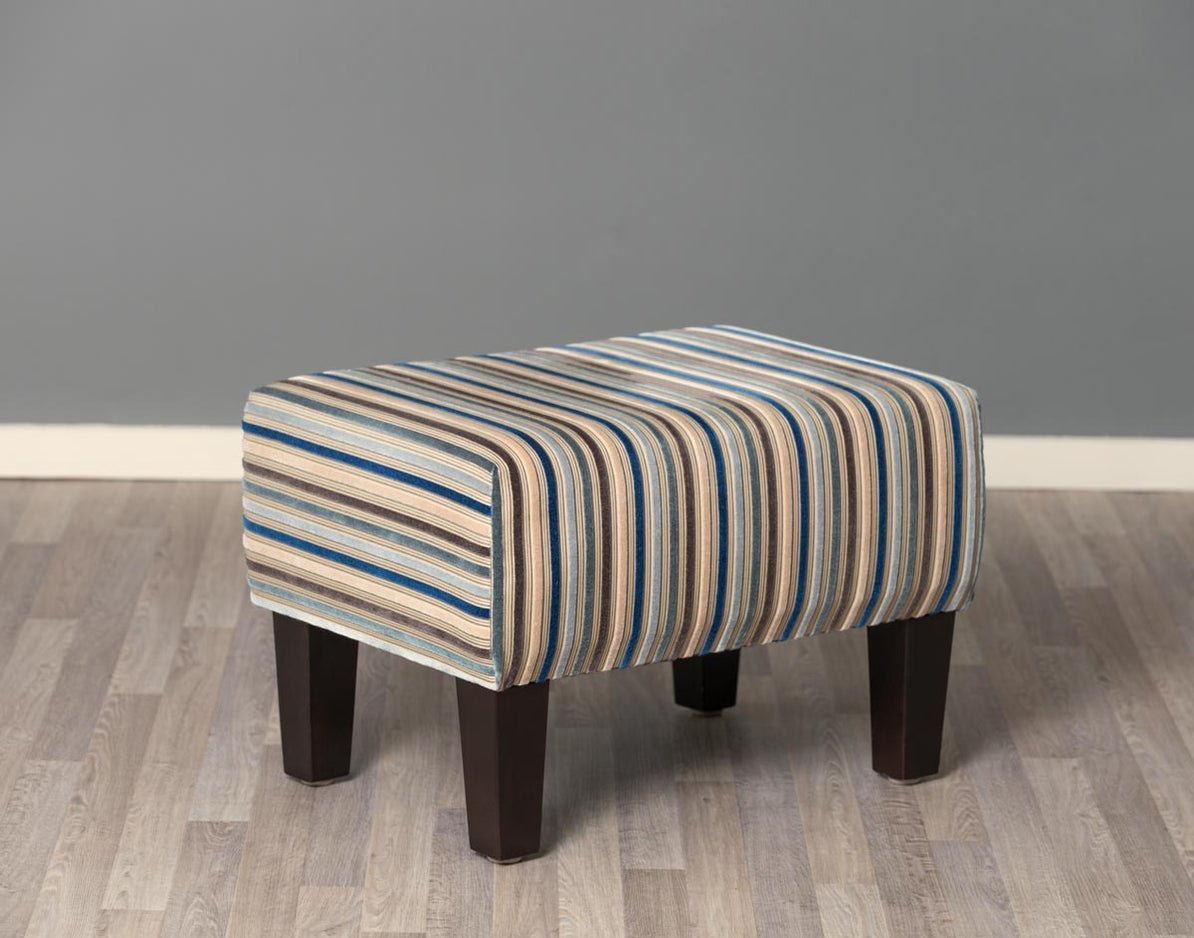 Stripe Fabric Footstool | Small Stool NZ — Gorgeous Creatures