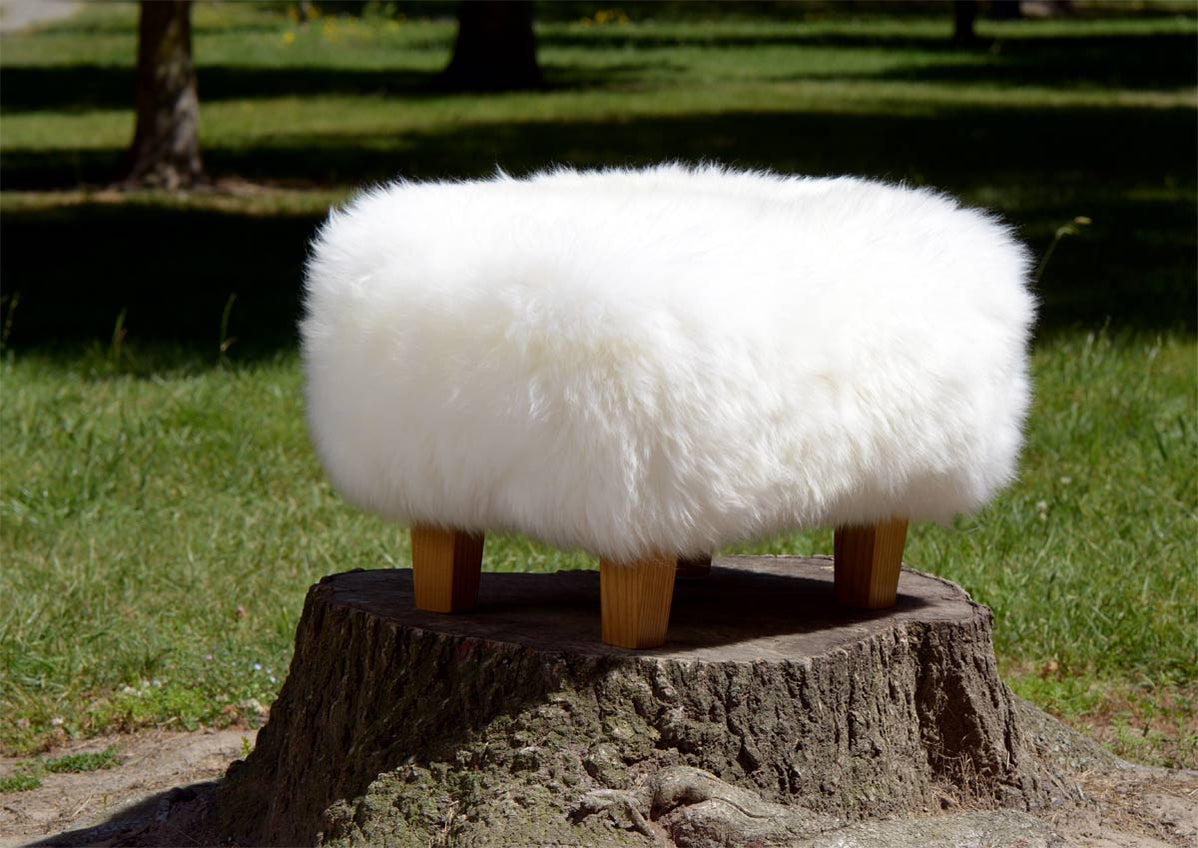 Sheepskin Footstool NZ | Sheepskin Pouff — Gorgeous Creatures